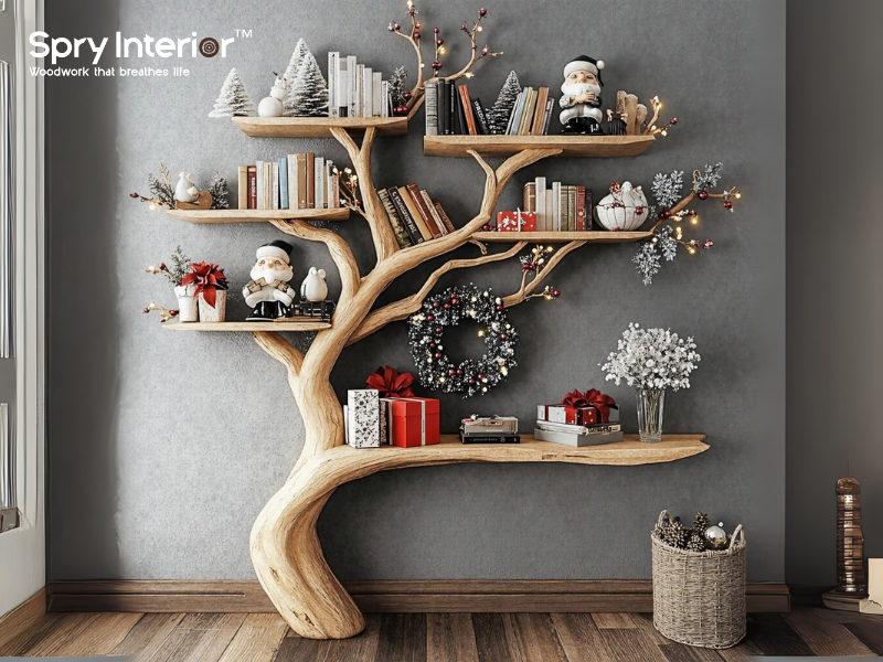 Tree Bookshelf for Christmas 2025