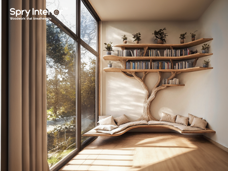 Tree Trunk Floating Shelf - A Grounded Statement That Appears to Float