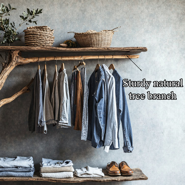 Tree Branch Rack Wall Coat Rack With Shelf Wall Mount SINLTB088