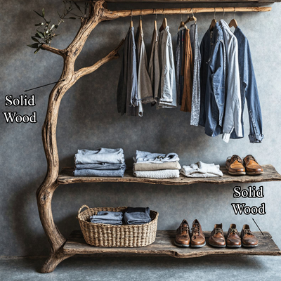 Tree Branch Rack Wall Coat Rack With Shelf Wall Mount SINLTB088