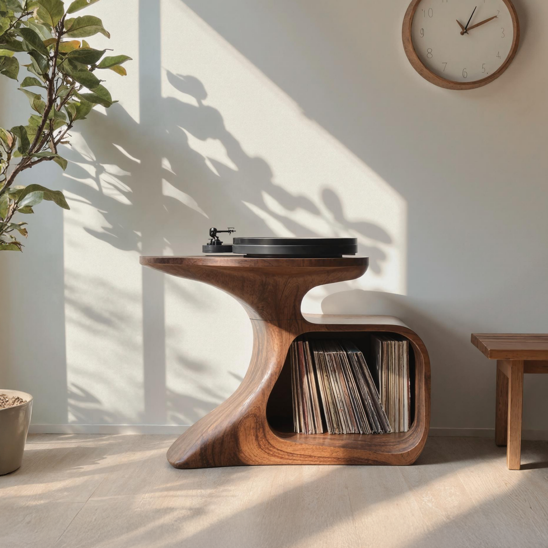 Record Player Stands 2026 - Stylish Natural Wood Designs
