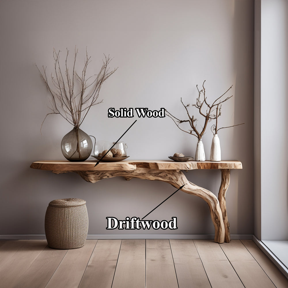 Rustic Wood Floating Side Table For Modern Spaces SILDTCS012