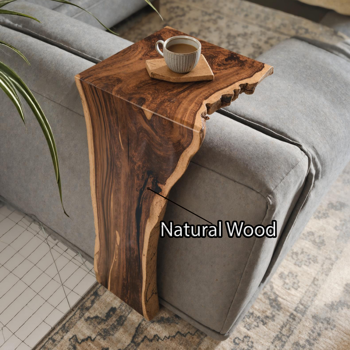 Farmhouse Sofa Armrest Table For Practical Storage And Style SILDTAR00