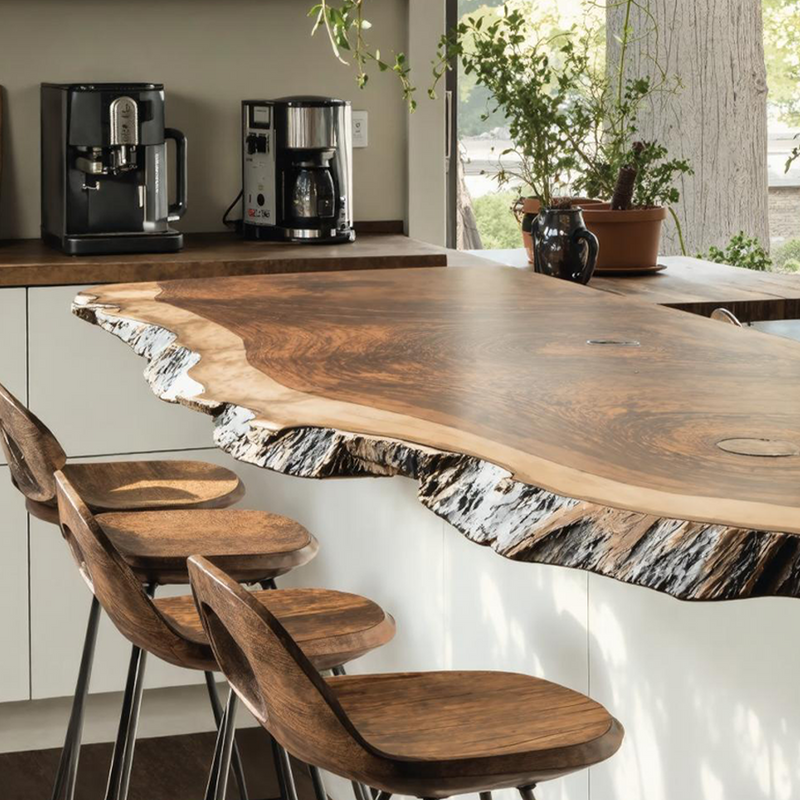 Farmhouse Wooden Kitchen Countertop For Beautiful Kitchen Ambiance SIL