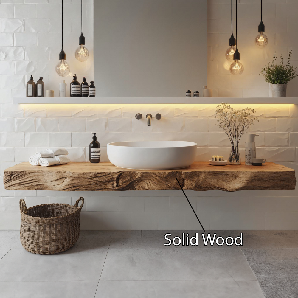 Handcrafted Live Edge Bathroom Vanity For Modern Design SILDTBRV227