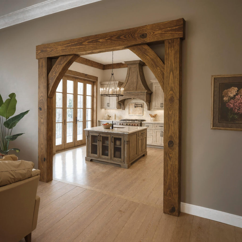 Rustic Arched Wood Frame For Living Room Entryway SITHACH003