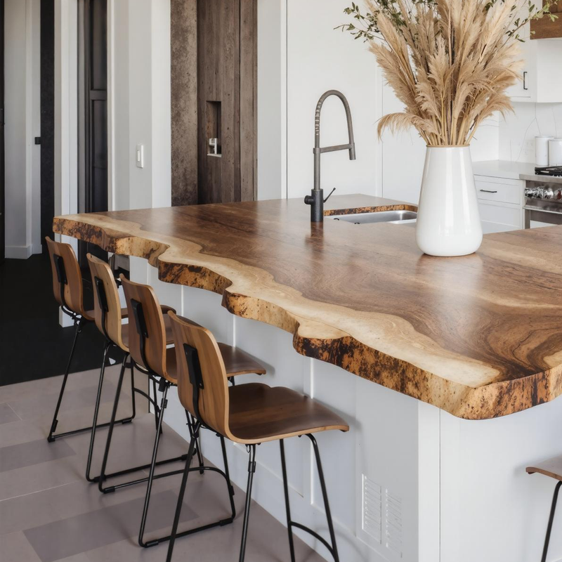 Farmhouse Live Edge Countertop Unique Kitchen Style SILDTTNKCT002