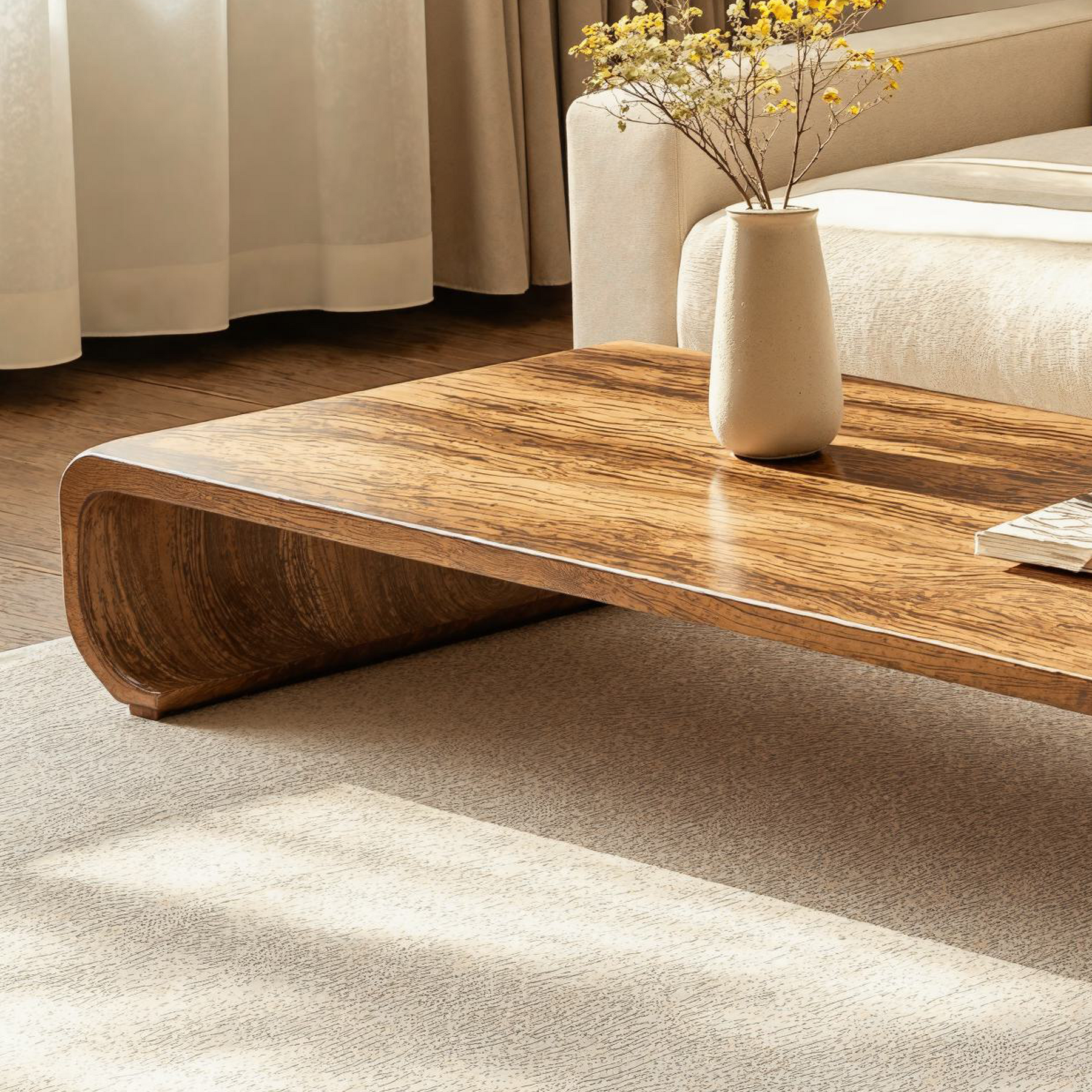 Minimalist Wood Coffee Table Sitting Room Modern Simplicity SILDTCF118