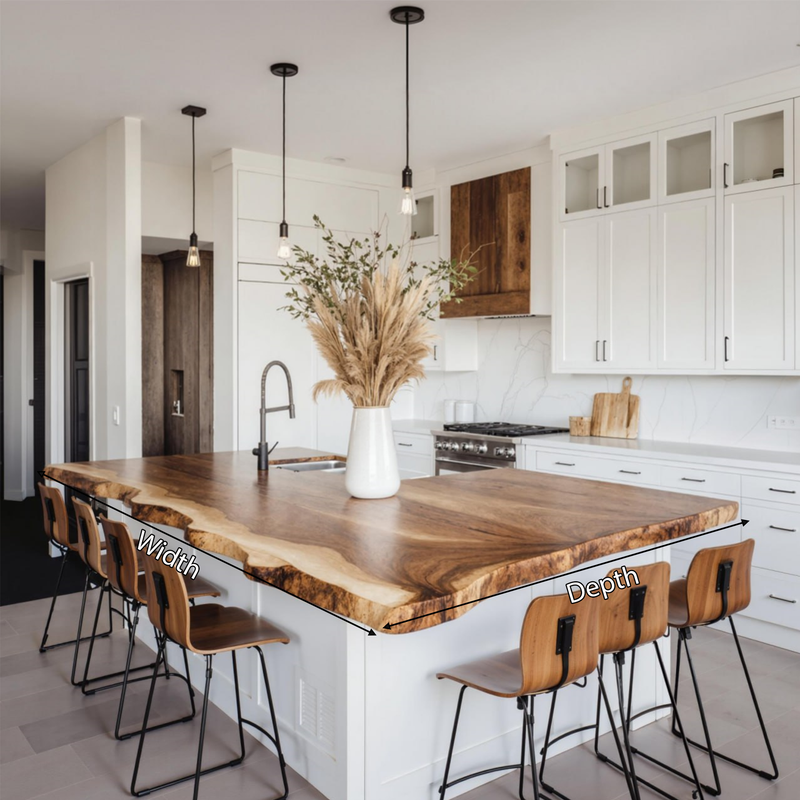 Farmhouse Live Edge Countertop Unique Kitchen Style SILDTTNKCT002