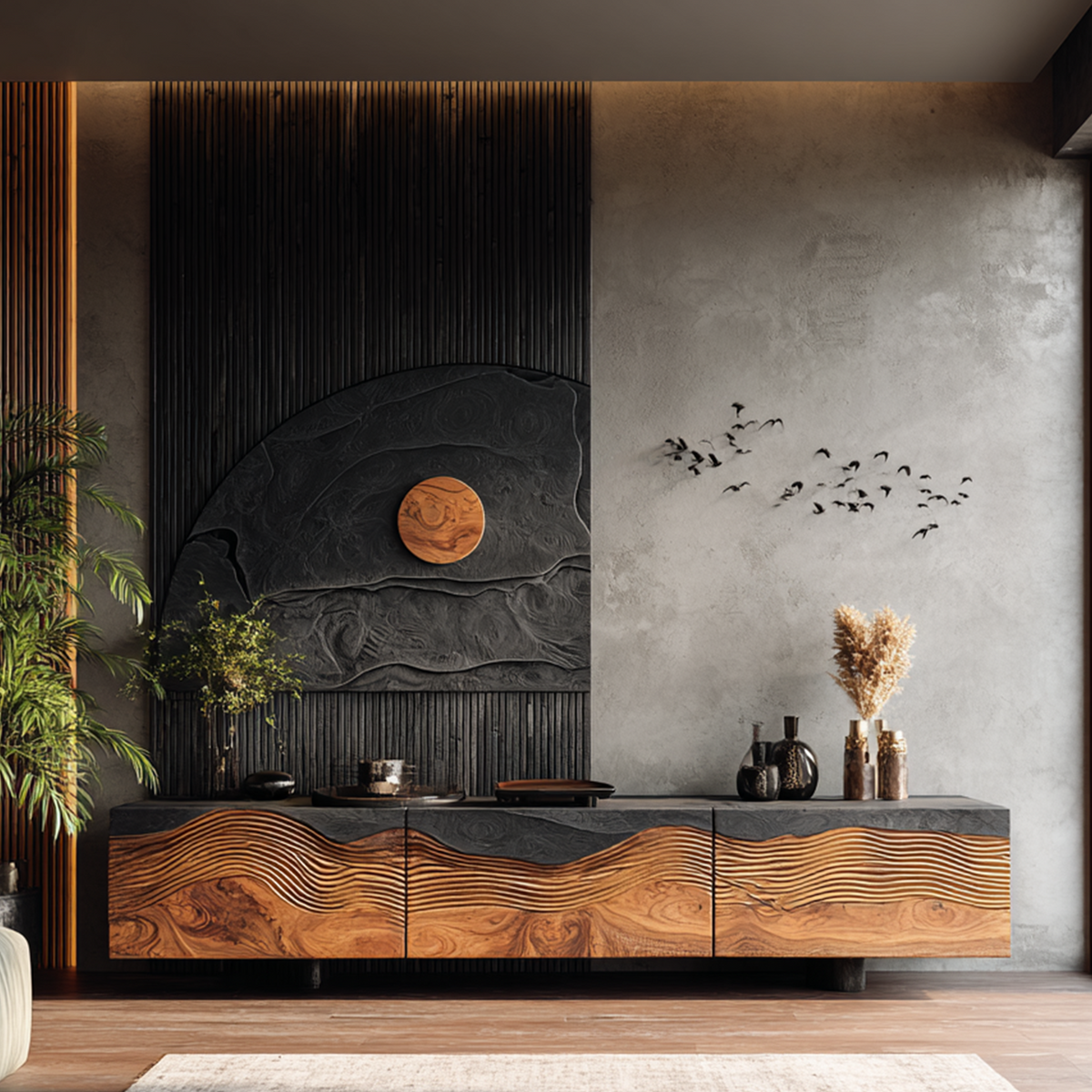 Mid Century Media Cabinet For Home Furniture SILDTTRTVC051