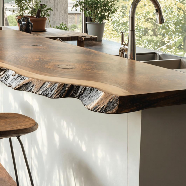 Farmhouse Wooden Kitchen Countertop For Beautiful Kitchen Ambiance SIL